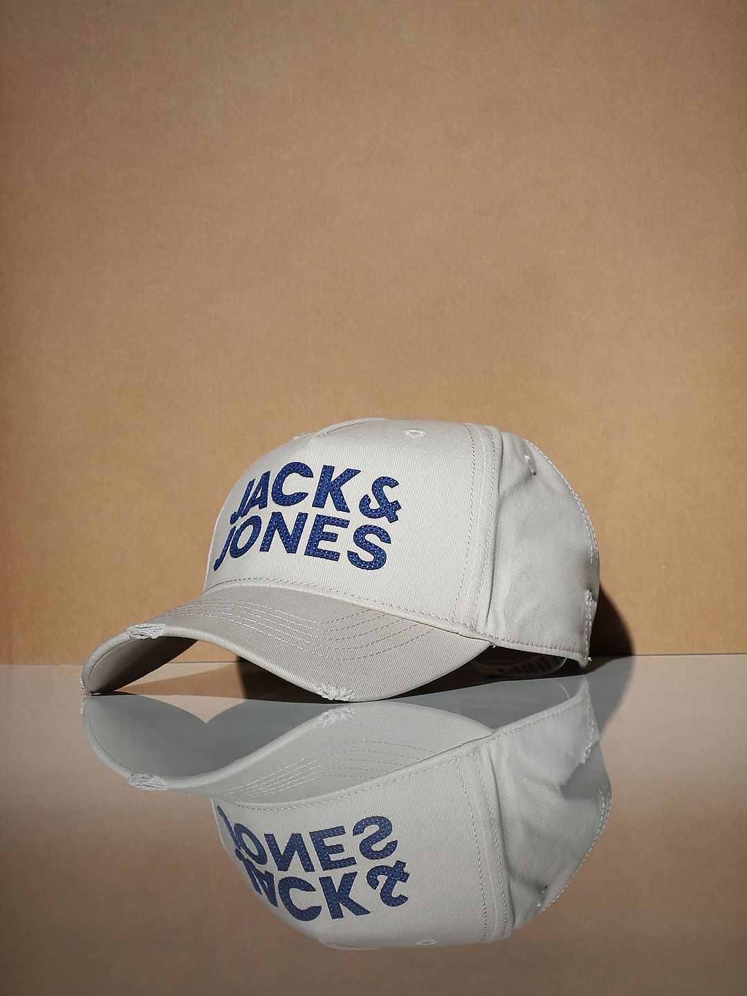 White Distressed Baseball Cap
