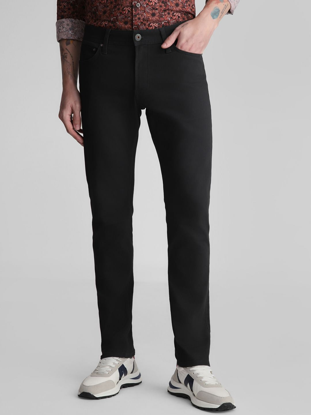 Black Low Rise Glenn Slim Fit Jeans