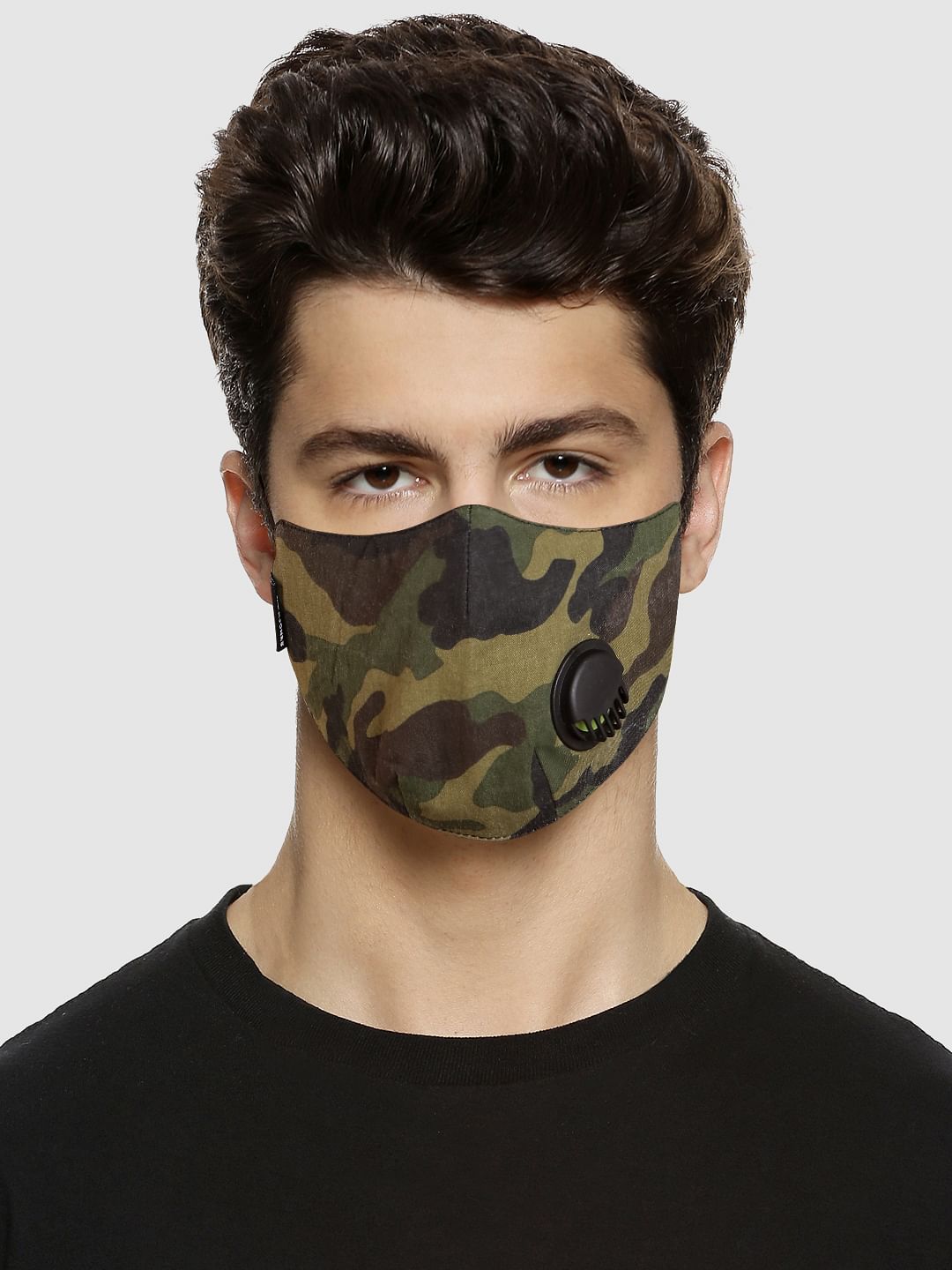 Buy Men Pack of 2 3PLY Anti-Bacterial Mask with Exhale Valve online ...