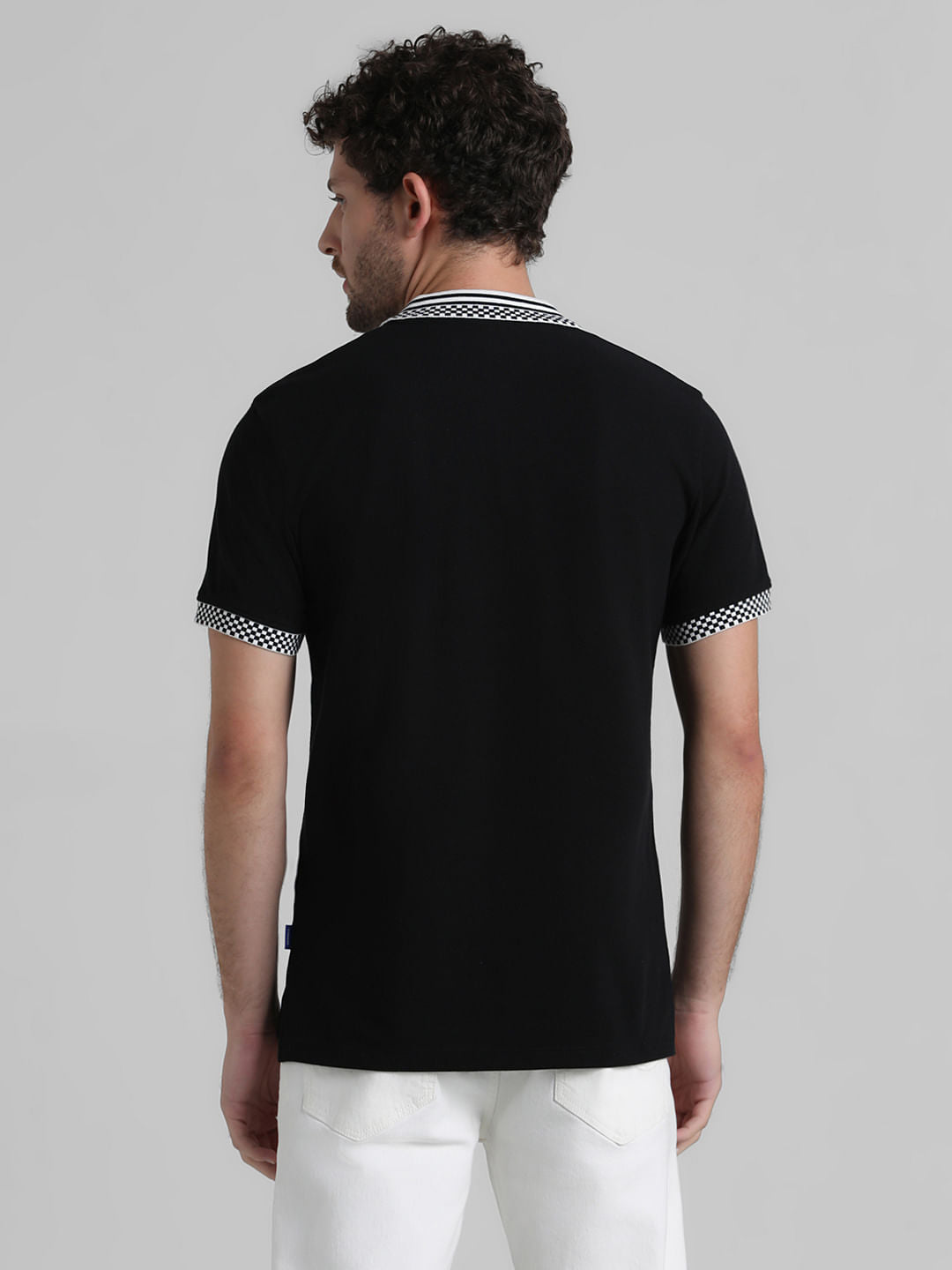 URBAN RACERS by JACK&JONES BLACK CONTRAST TIPPING POLO