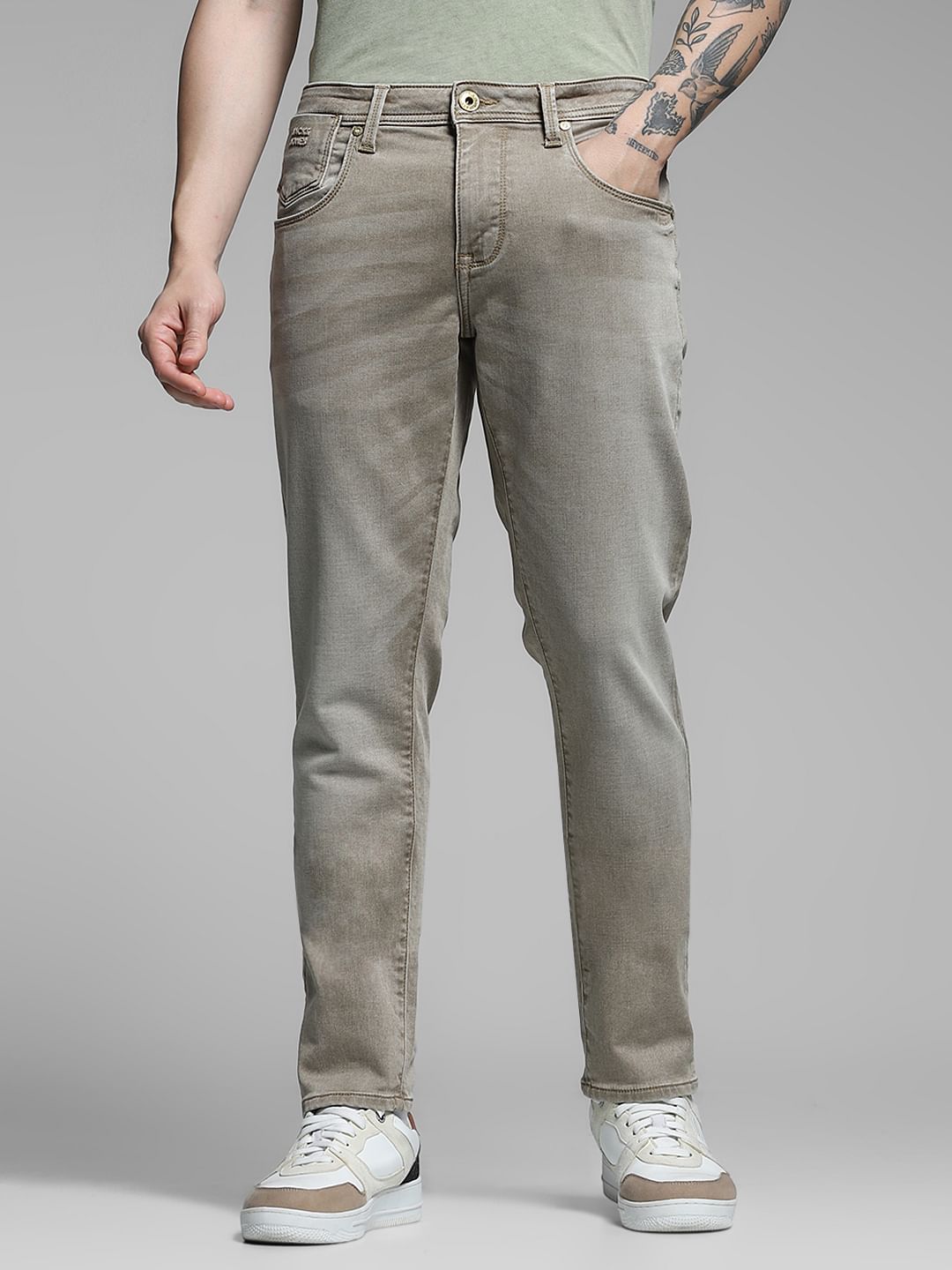 Brown Low Rise Glenn Slim Fit Jeans
