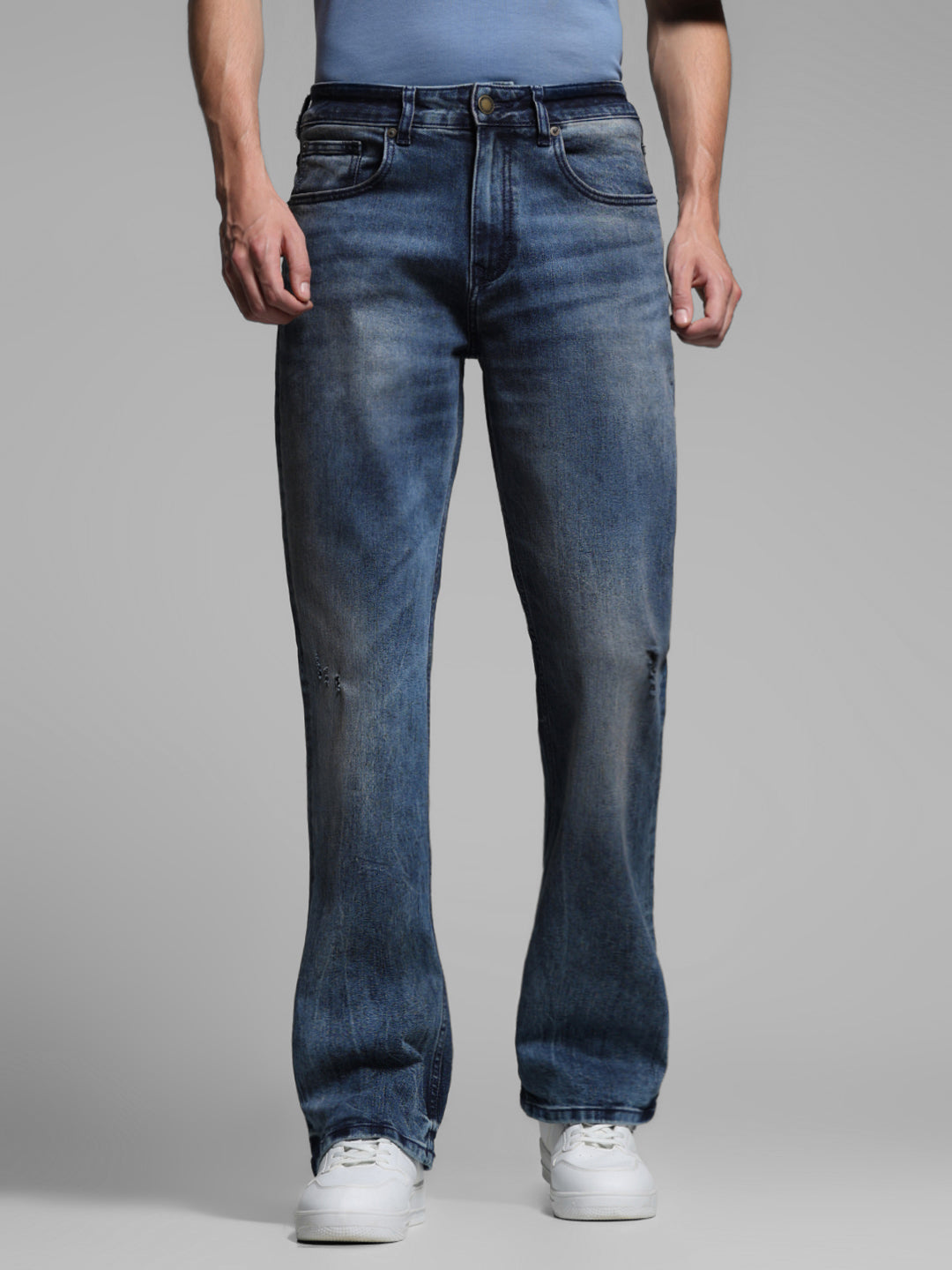 Buy Blue Mildly Distressed Bootcut Jeans for Mens Online at Jack&Jones ...