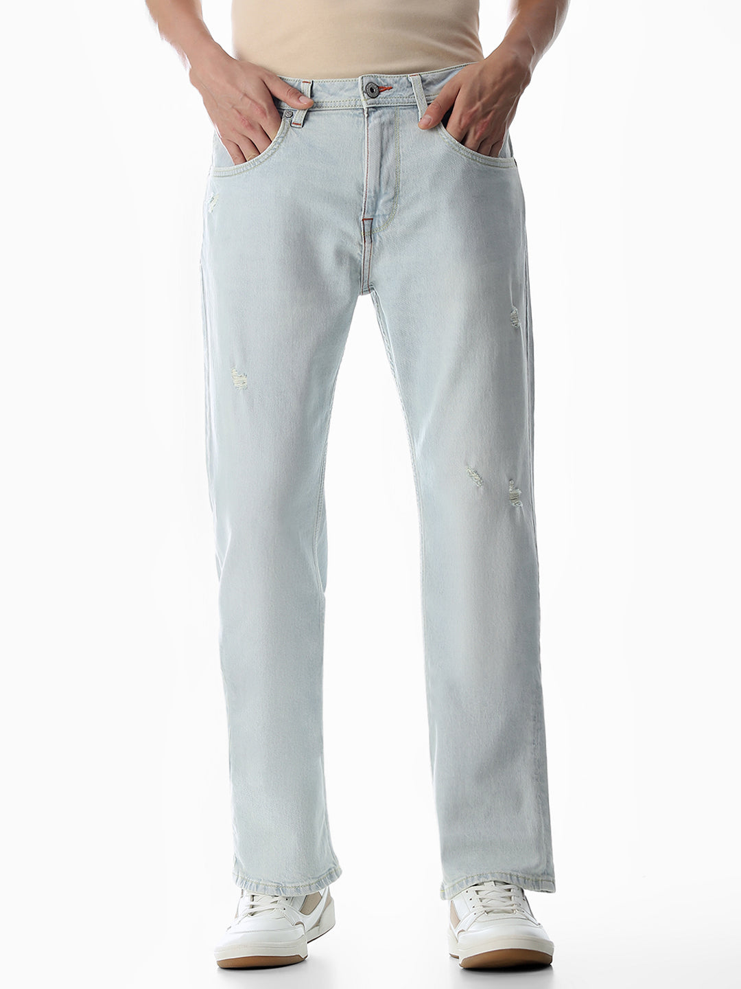 Buy Light Blue High Rise Cliff Bootcut Jeans for Mens Online at Jack ...