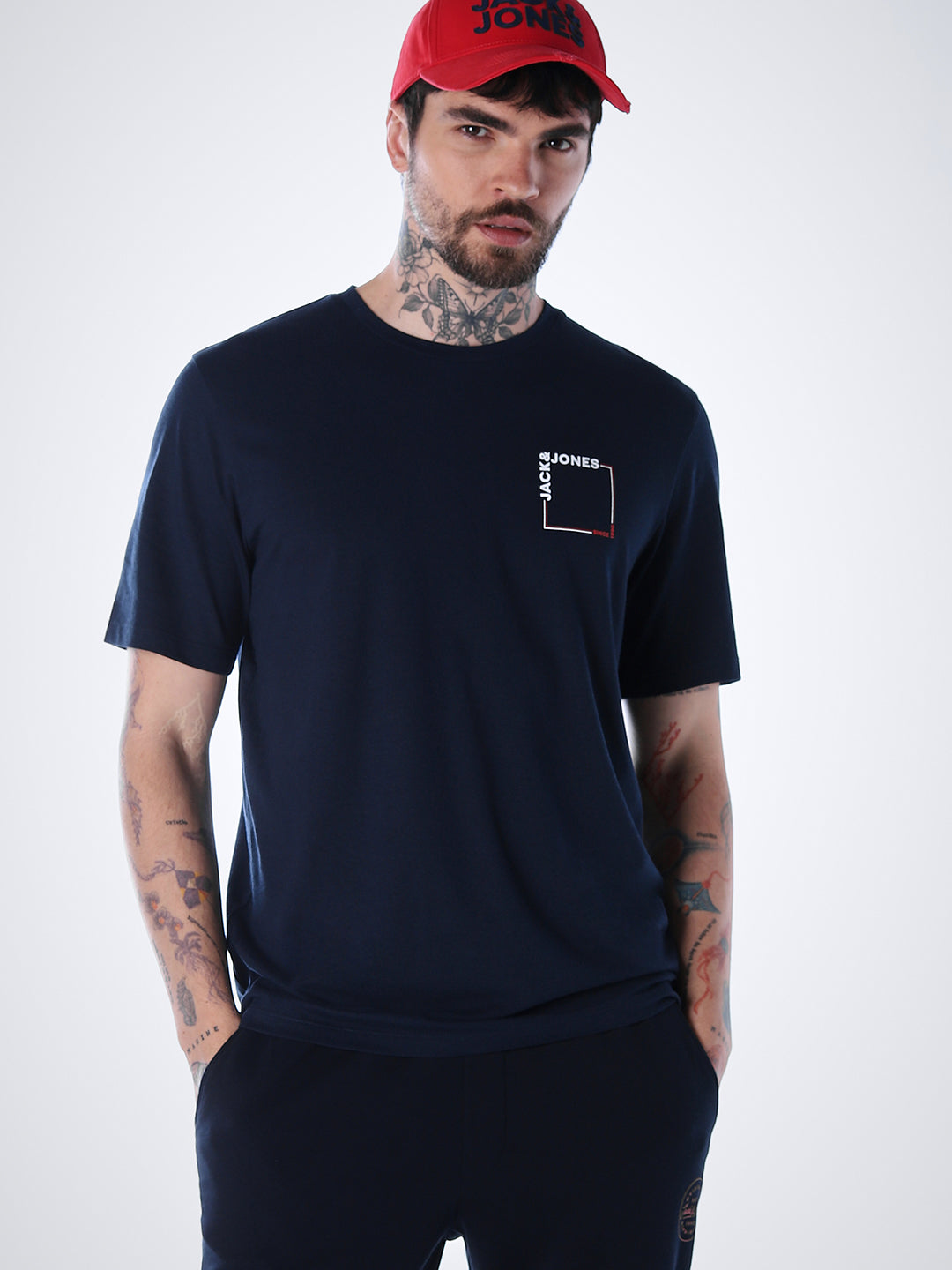 Logo print Cotton Crew Neck T-shirt - Beige